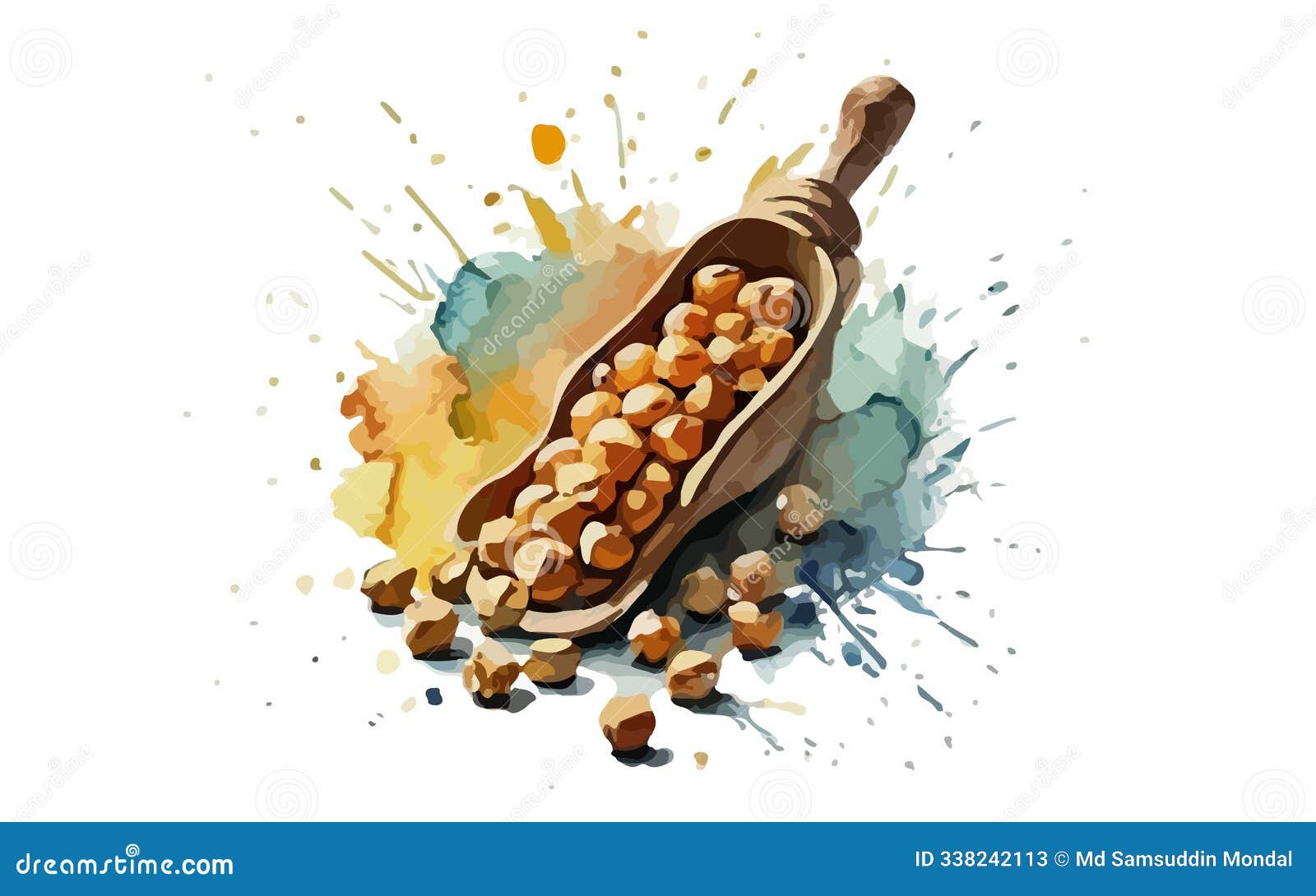 Watercolor Illustration of Chickpea, Botanical Illustration, Flowers ...