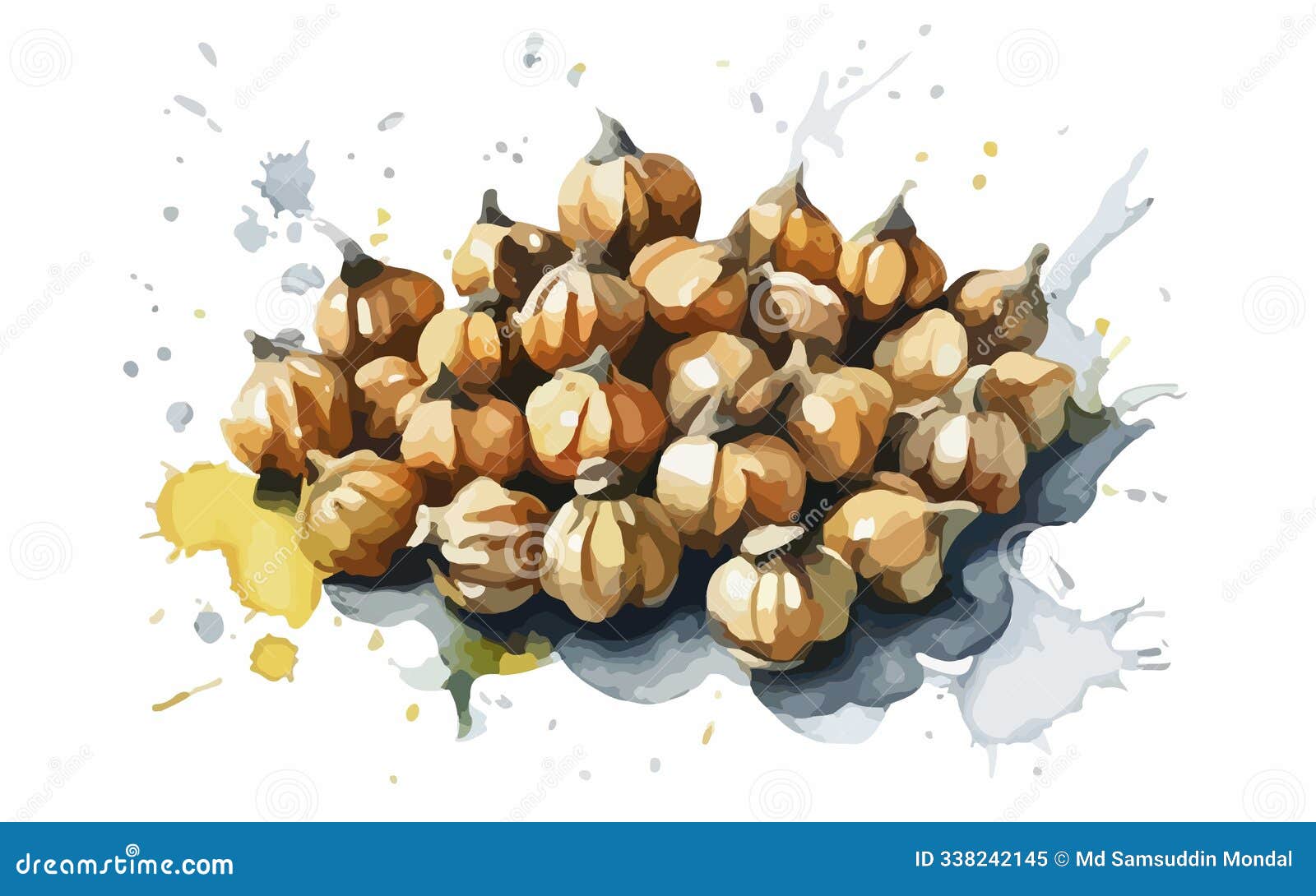 Watercolor Illustration of Chickpea, Botanical Illustration, Flowers ...