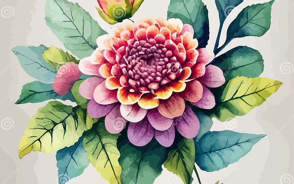 Watercolor Illustration of Cockscomb Flower, Botanical Illustration ...