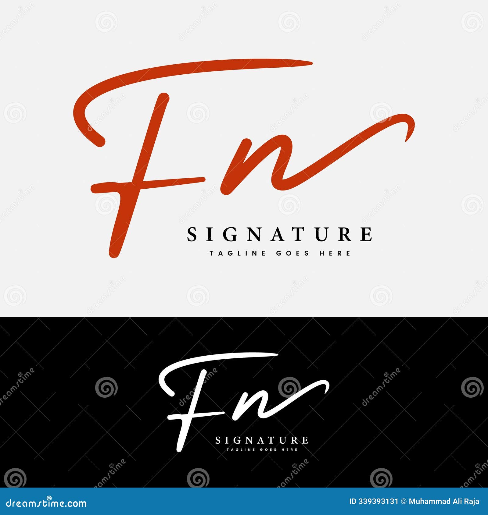 H, N, FN Initial Letter Logo. Alphabet FN Handwritten Signature Logo ...