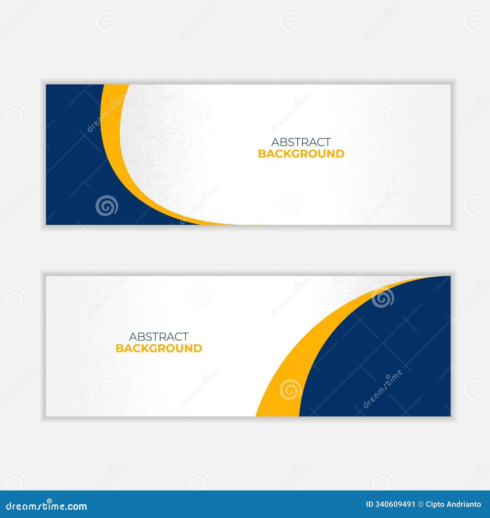 Abstract Yellow Blue Geometric Banner in Halftone Design for Business ...