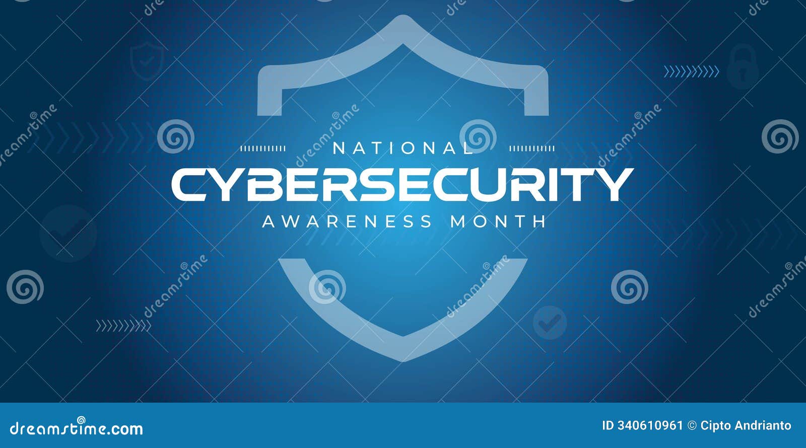 National Cyber Security Awareness Month is Observed. Flat Design Cyber ...