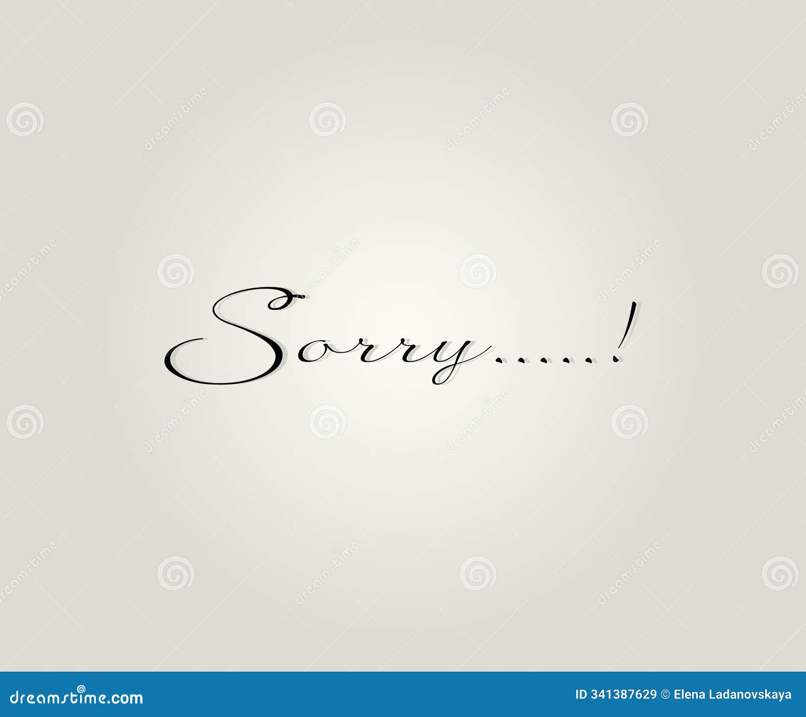 Concise Apology Card. Simple Design Stock Illustration - Illustration ...