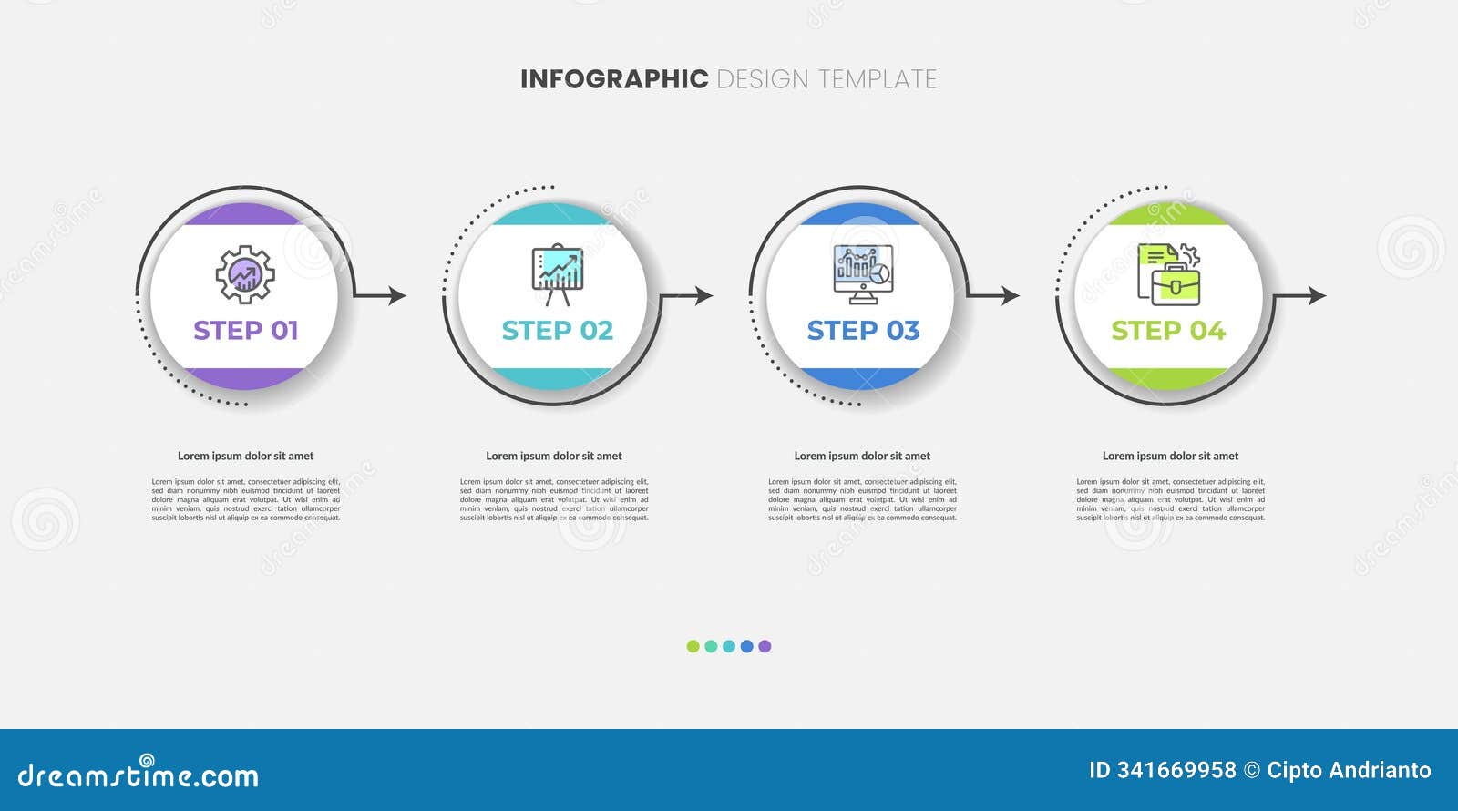 Timeline Creator Infographic Template. 4 Step Timeline Journey ...