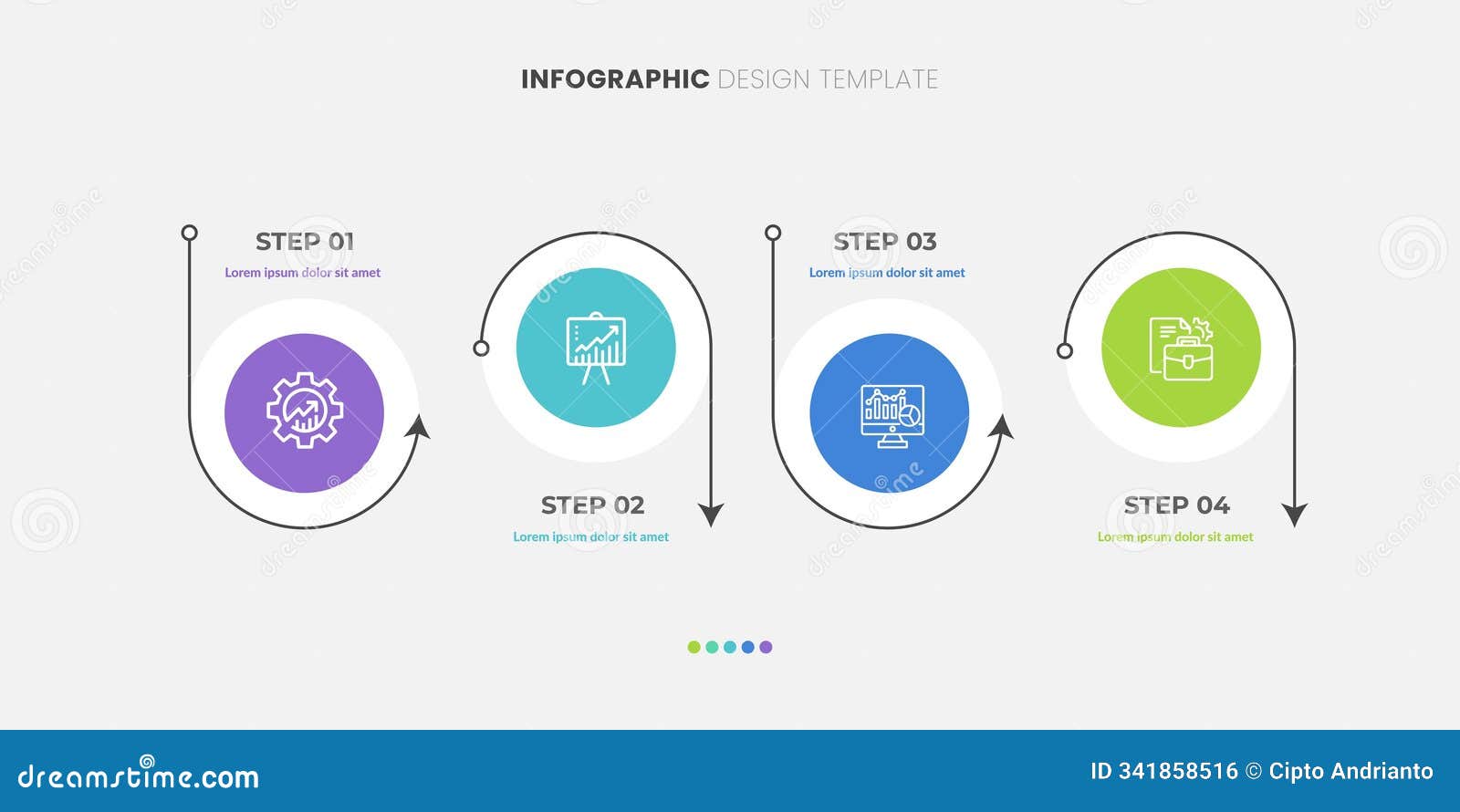 Timeline Creator Infographic Template. 4 Step Timeline Journey ...