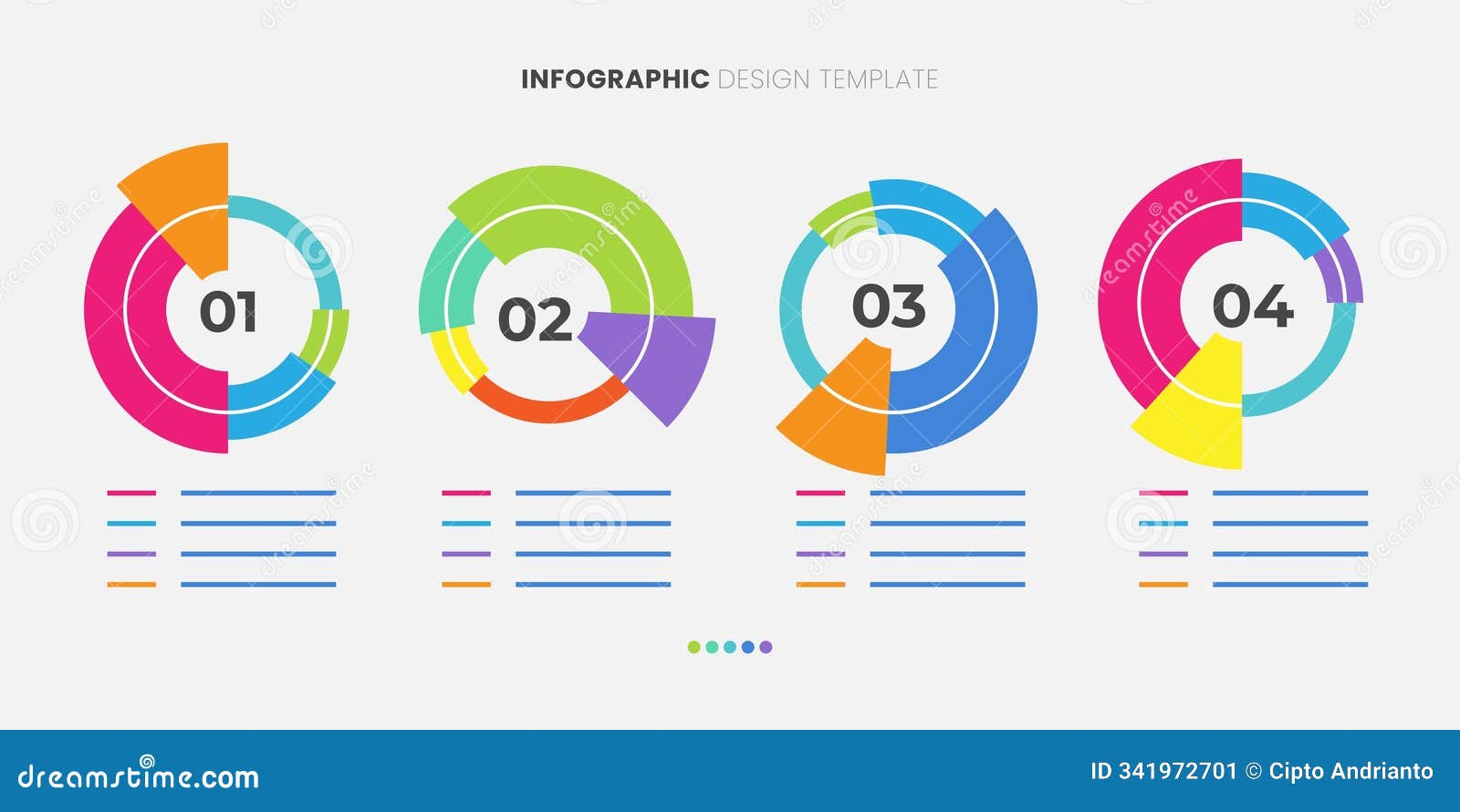 Set Colorful Cool Pie Chart on Dark Background. Futuristic Style Trendy ...
