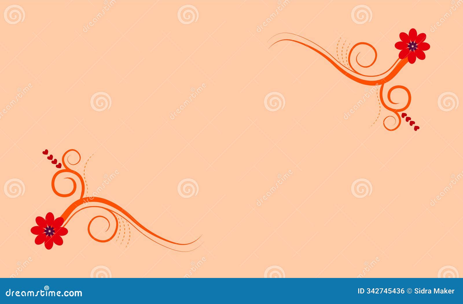 Vector Bail Style Frame Design with Peach Background Stock Illustration ...