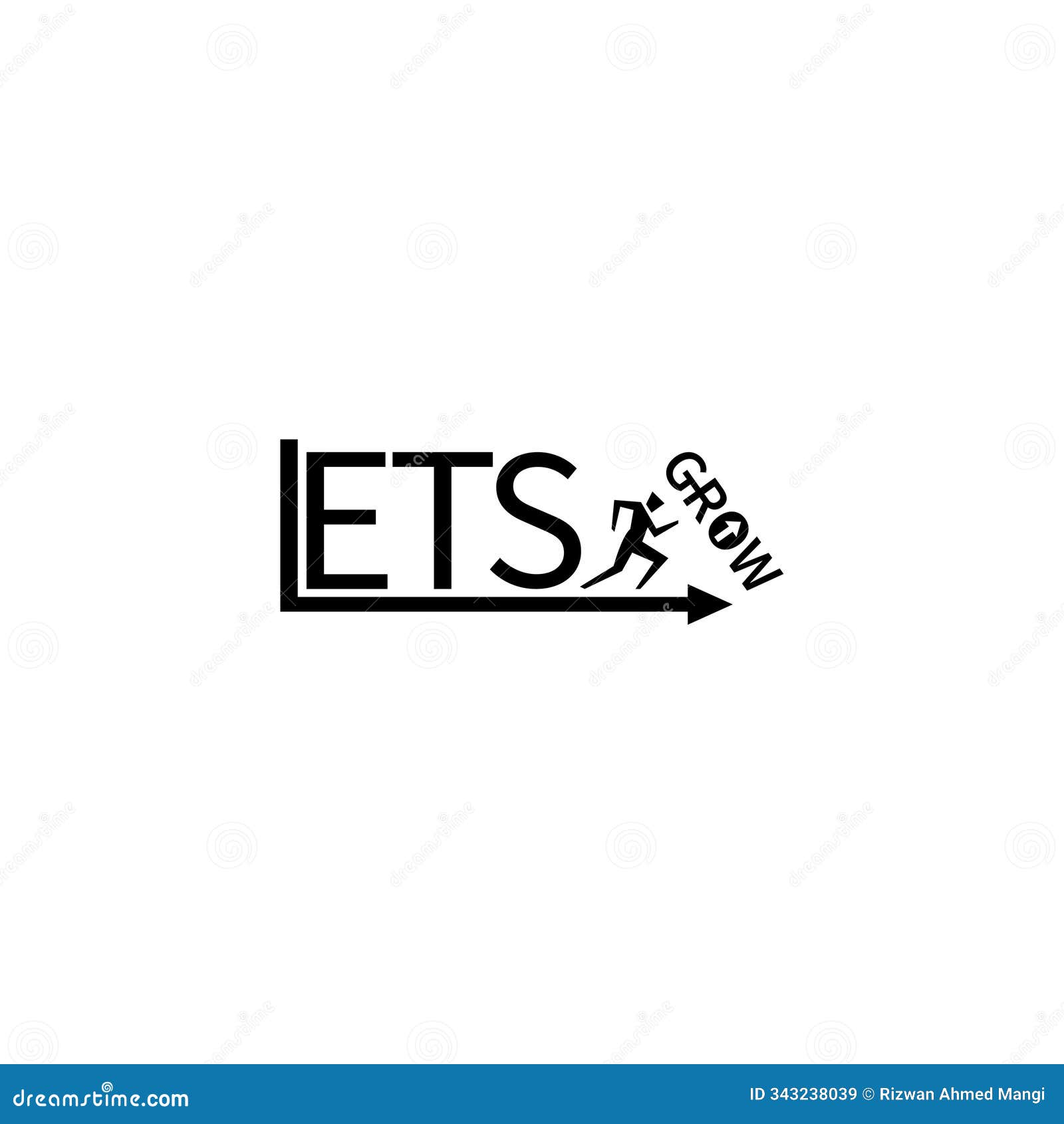 Lets Grow Typography Artwork Stock Illustration - Illustration of ...