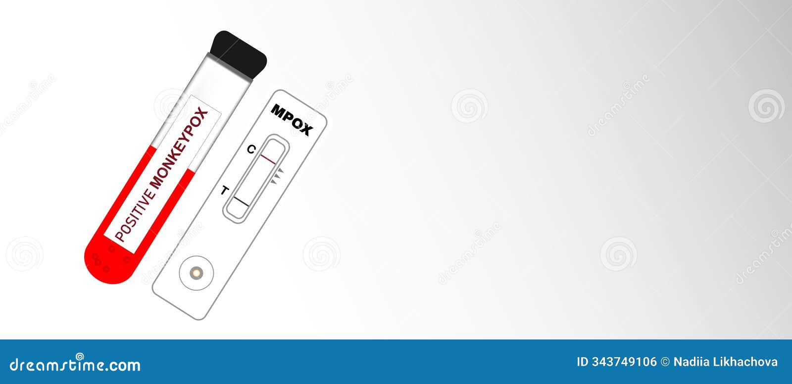 Test Tube Labeled Positive Monkeypox and MPOX Rapid Test Kit with ...