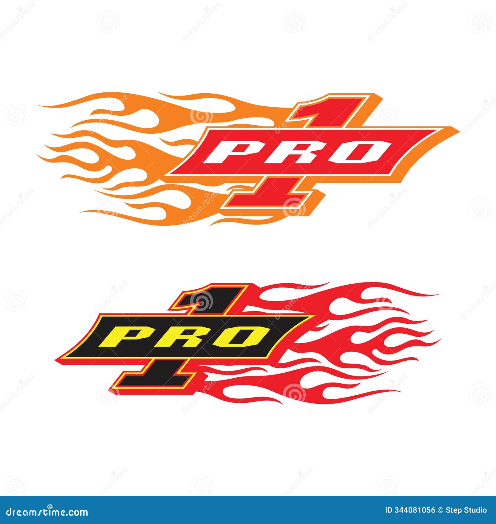Fire racing Logo one pro stock vector. Illustration of speed - 344081056