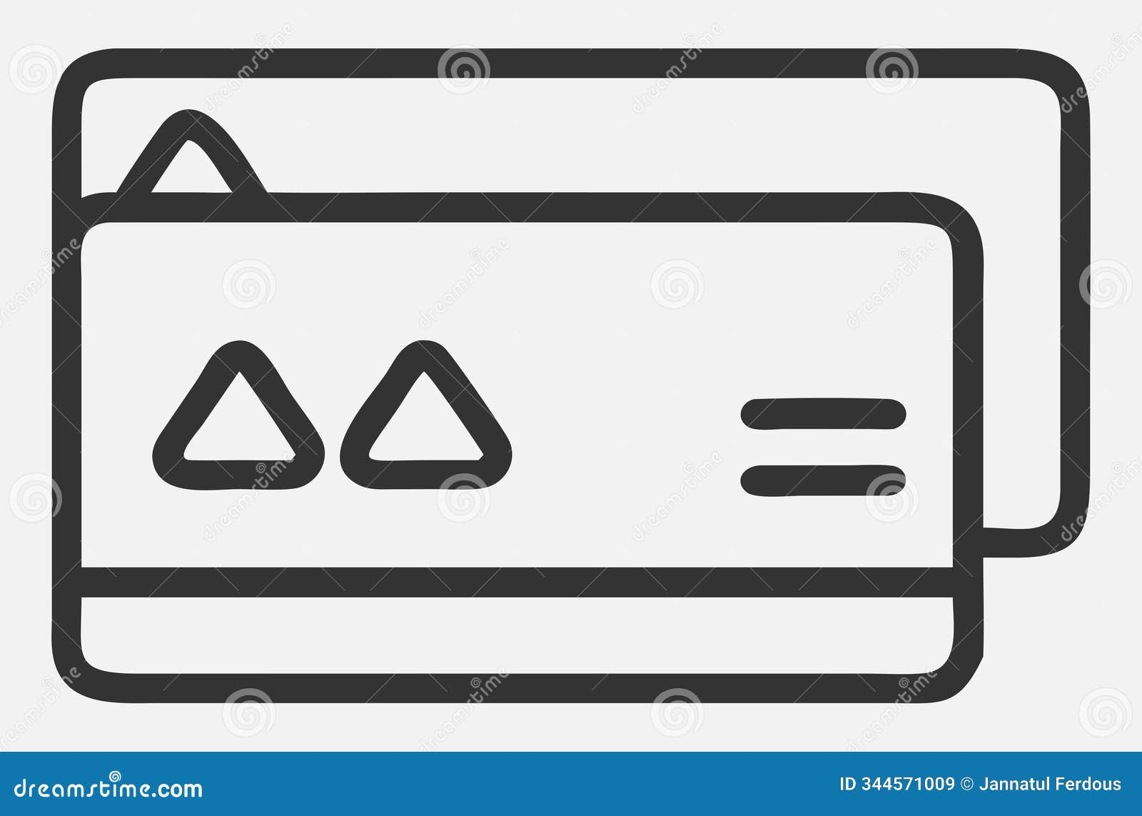 Sleek Card Icon Line Art - Modern Minimalist Digital Design Stock ...