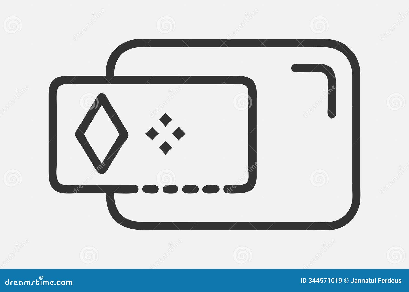 Sleek Card Icon Line Art - Modern Minimalist Digital Design Stock ...