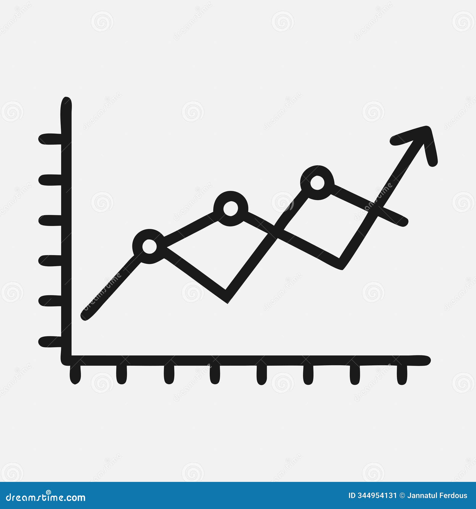 Elegant Graph Icon in Minimalist Line Art Style – Perfect for Modern ...