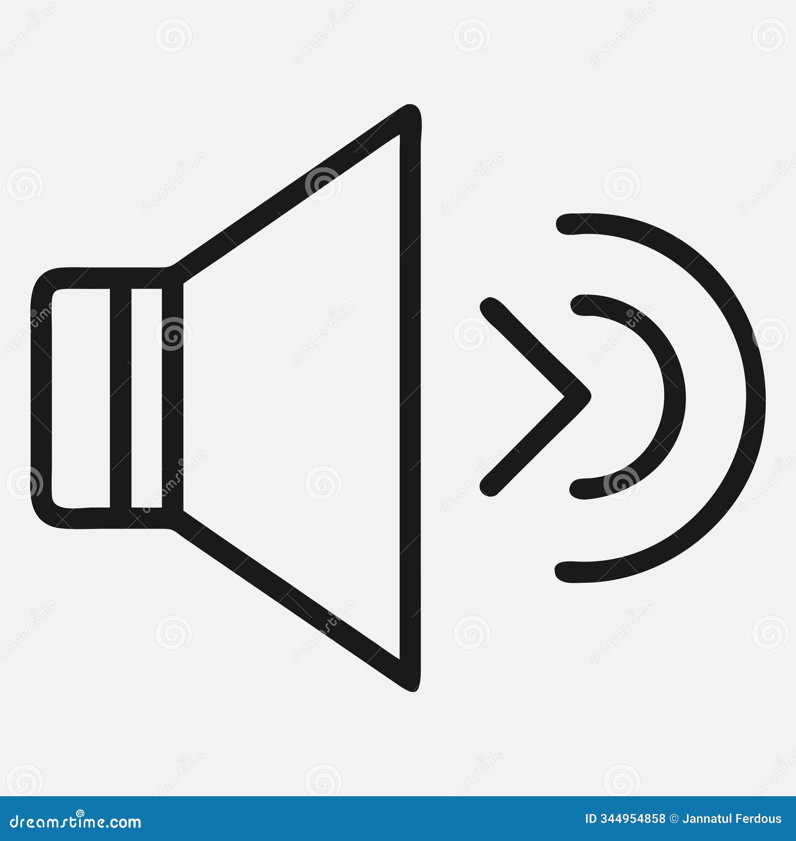 Minimalist Volume Down Icon Line Art Illustration Stock Vector ...