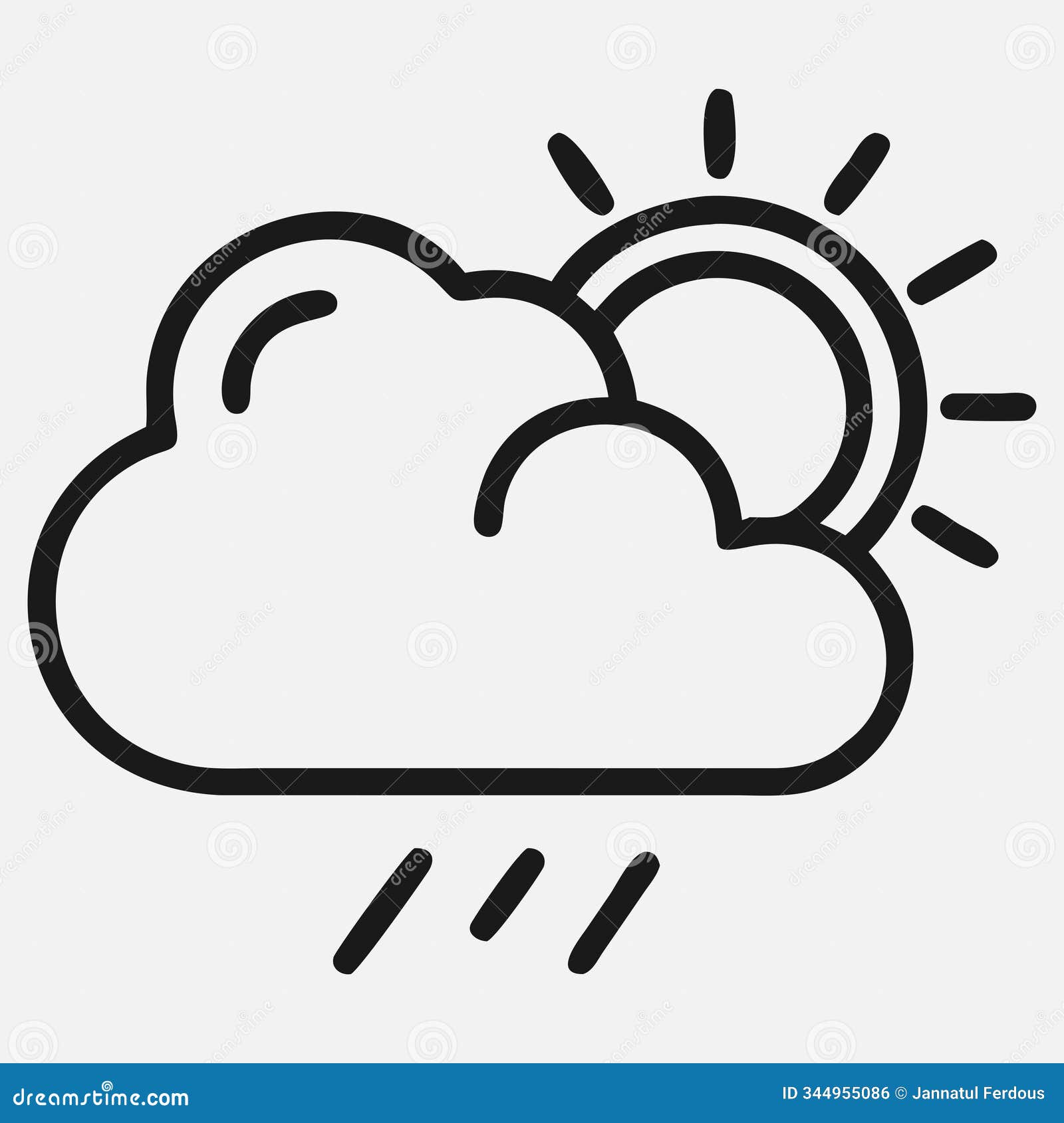 Weather Icon Line Art Collection Stock Vector - Illustration of climate ...