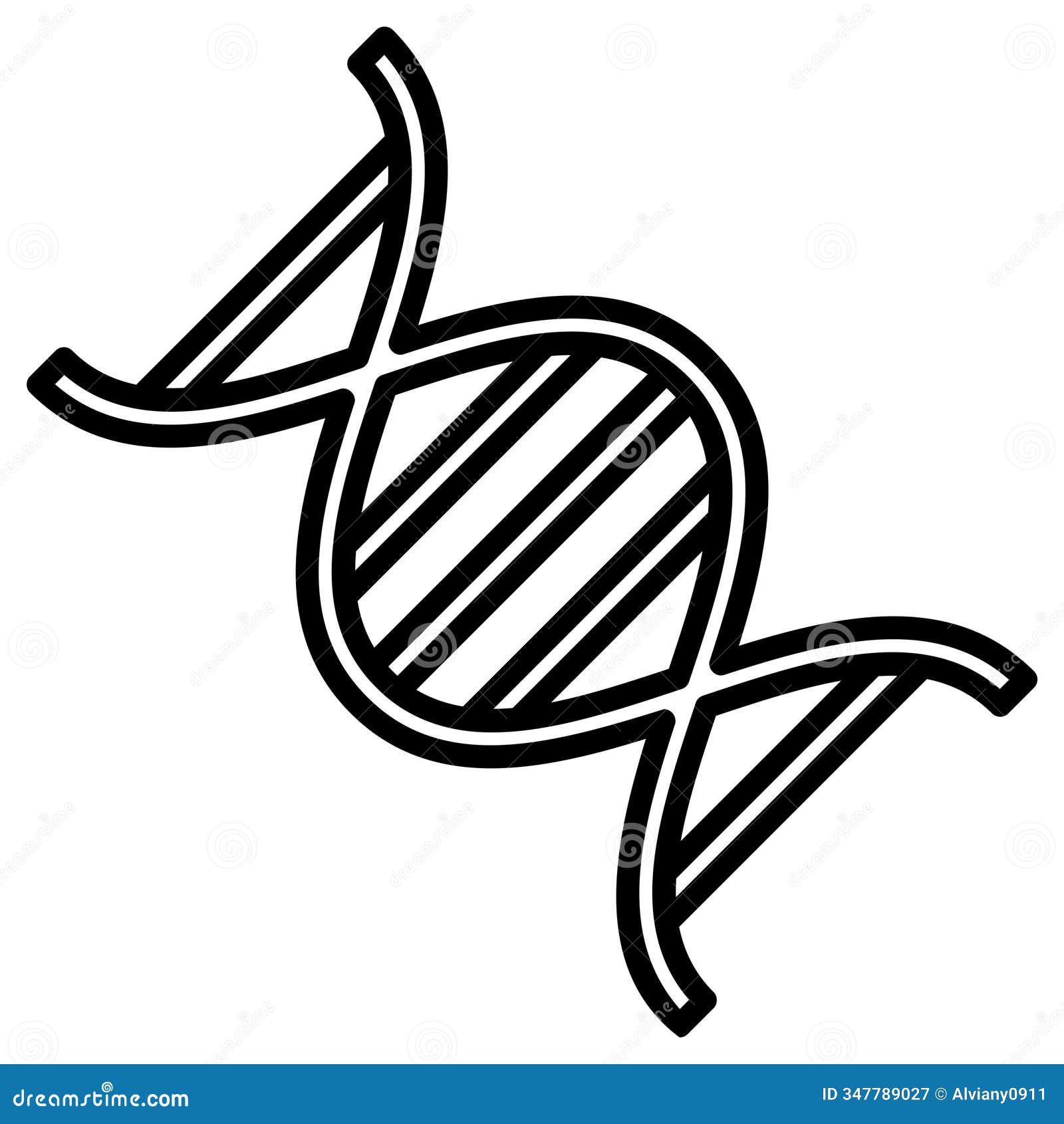 DNA Helix Simple Line Vector Stock Vector - Illustration of design ...
