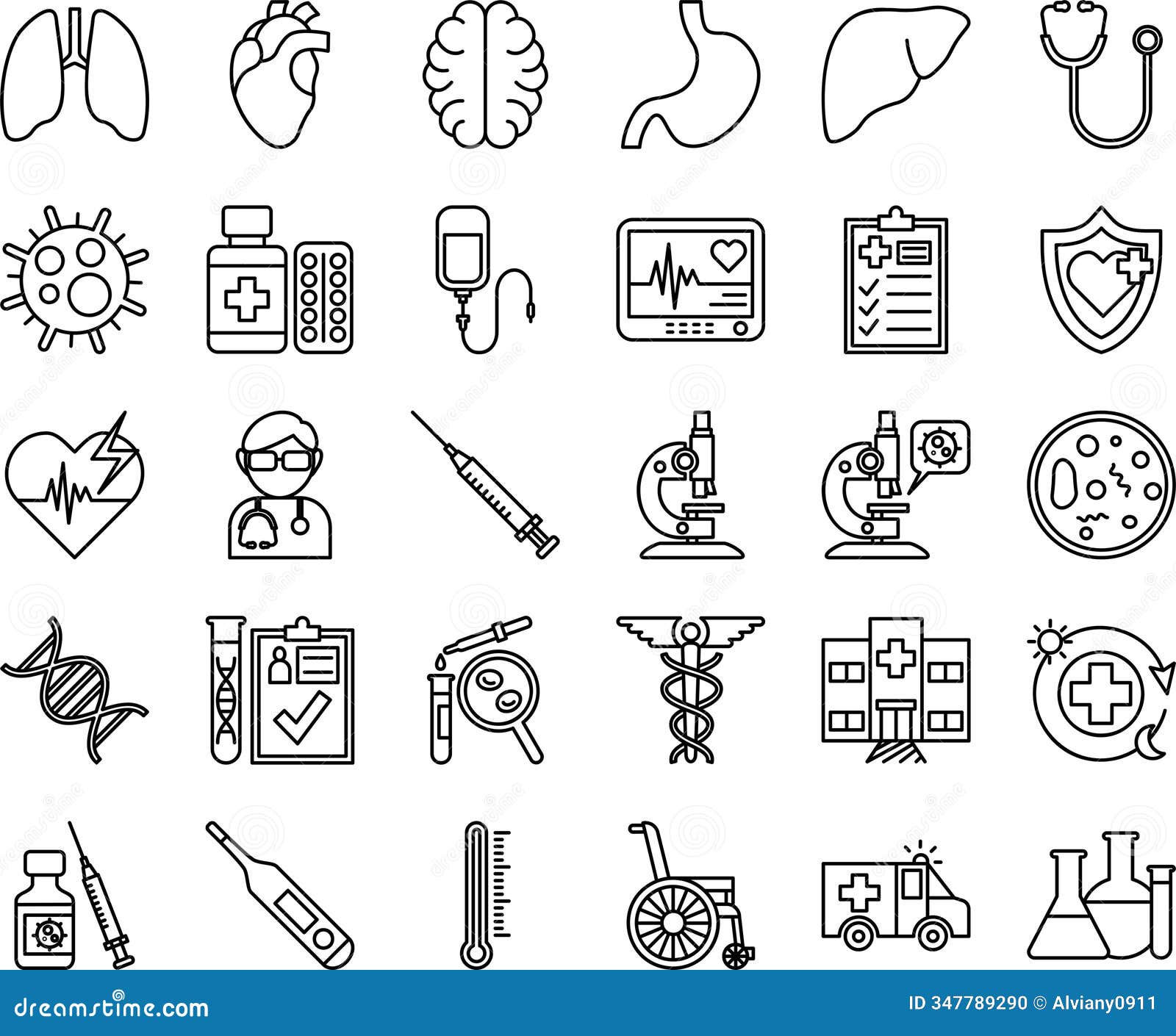 Medical and Pharmacy Icon Set. Stock Vector - Illustration of medicine ...