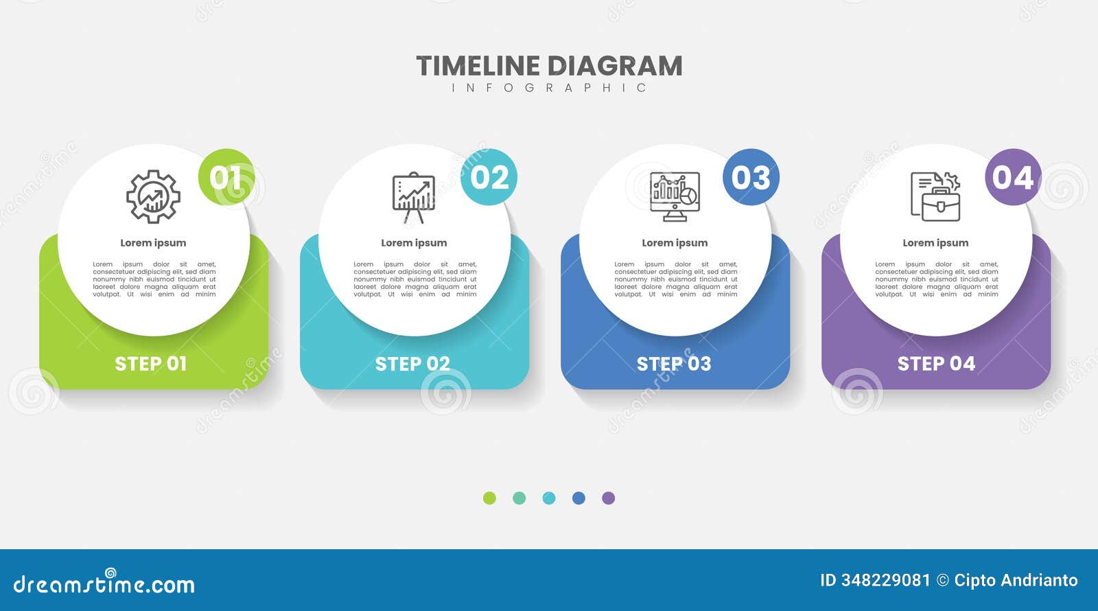 Timeline Creator Infographic Template. 4 Step Timeline Journey ...