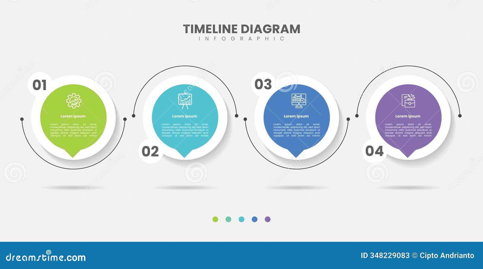 Timeline Creator Infographic Template. 4 Step Timeline Journey ...