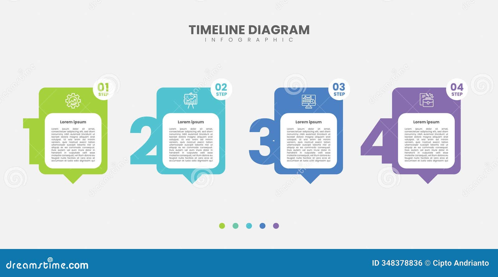 Timeline Creator Infographic Template. 4 Step Timeline Journey ...
