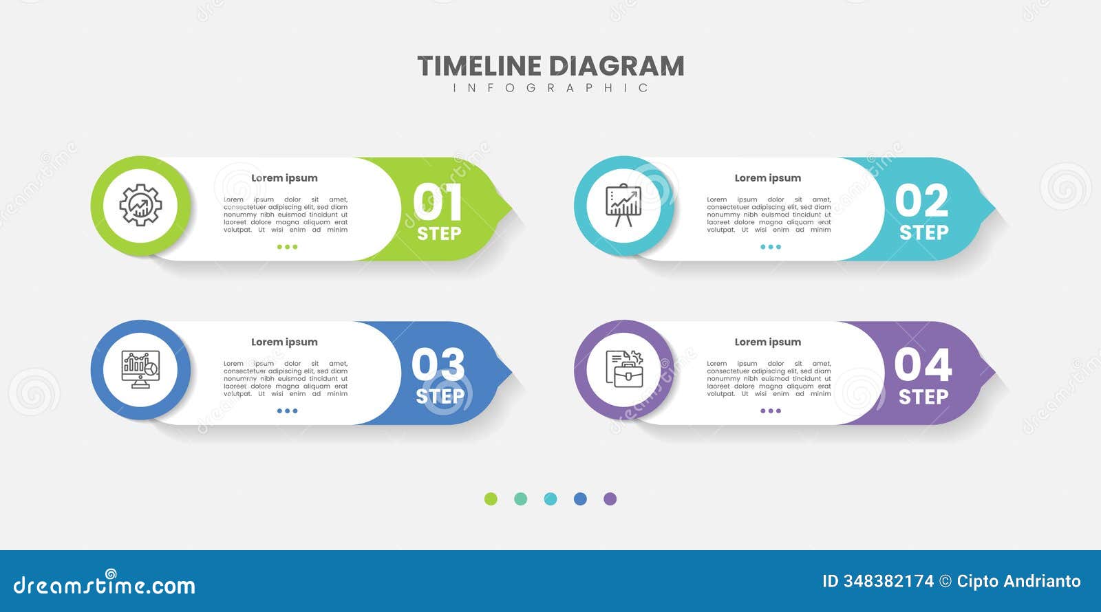 Timeline Creator Infographic Template. 4 Step Timeline Journey ...