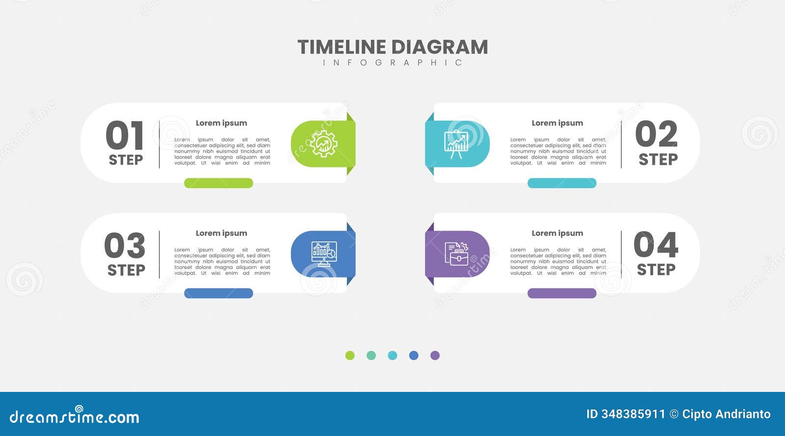 Timeline Creator Infographic Template. 4 Step Timeline Journey ...