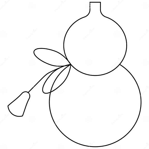 Gourd calabash line icon stock vector. Illustration of diagram - 348915863