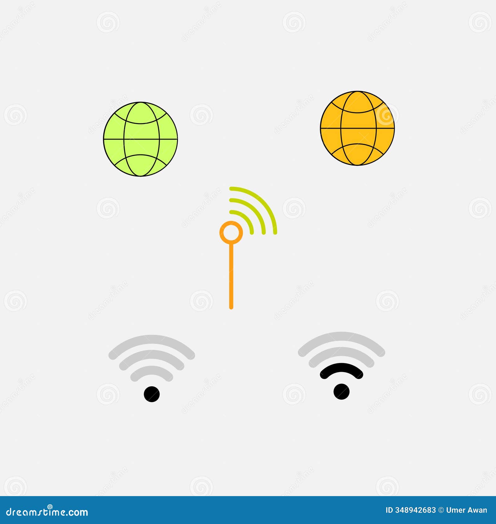 Wifi weak signal icon stock illustration. Illustration of multimedia ...