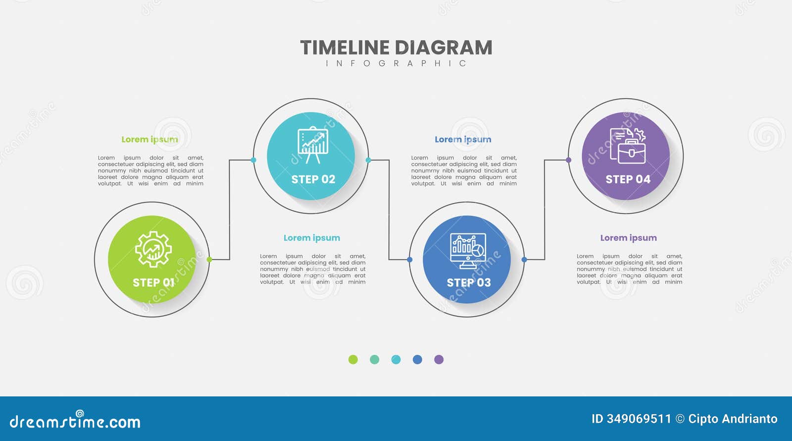 Timeline Creator Infographic Template. 4 Step Timeline Journey ...
