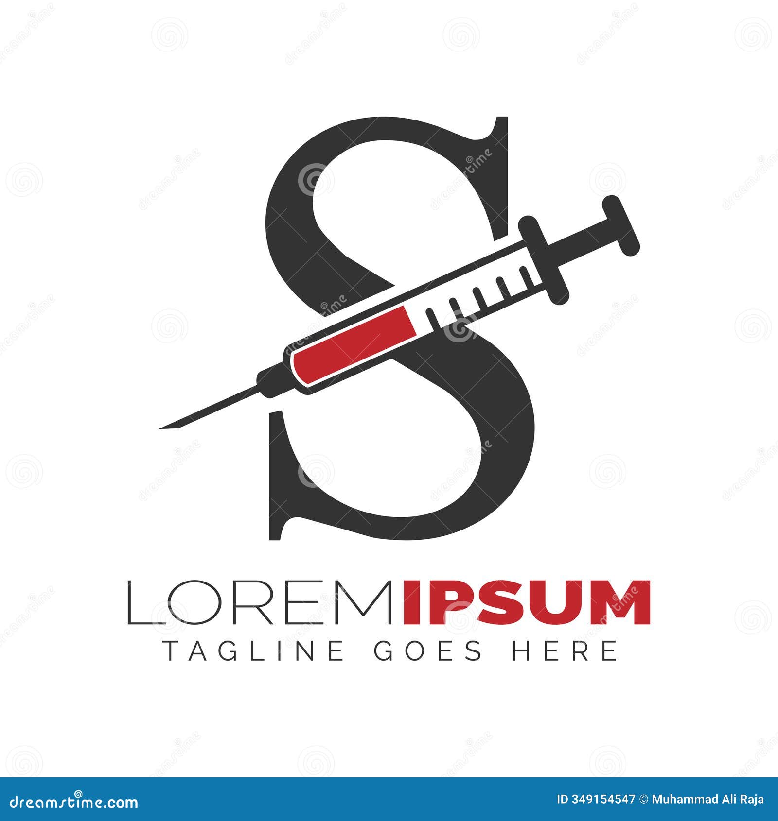 Letter S Injection Logo Design. Alphabet S Syringe Icon Illustration ...