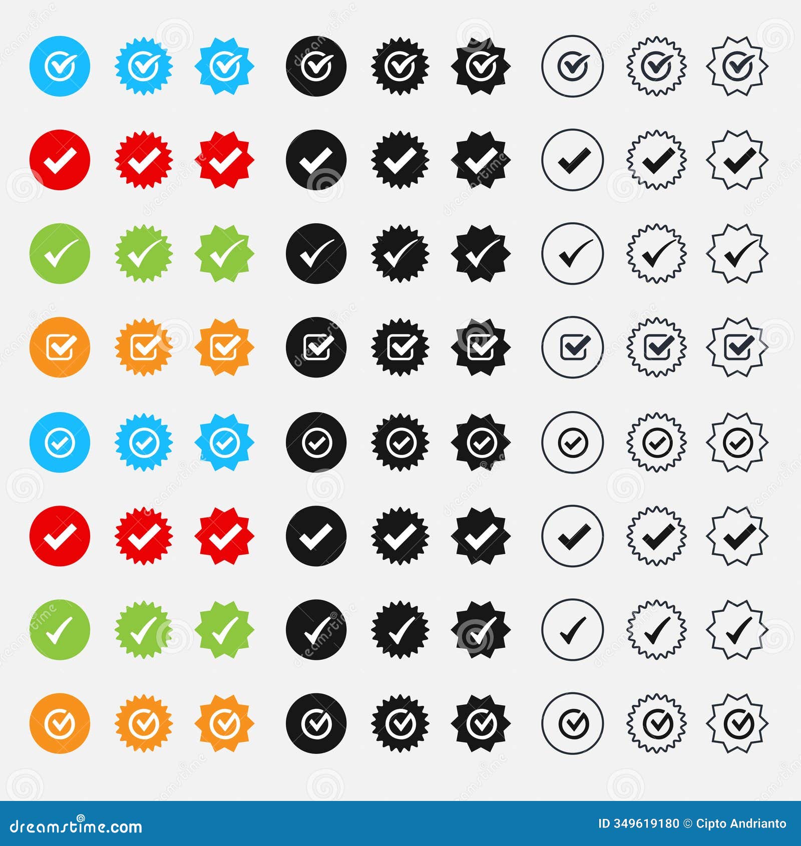 Verified-badges Copy Cartoon Vector | CartoonDealer.com #107265519