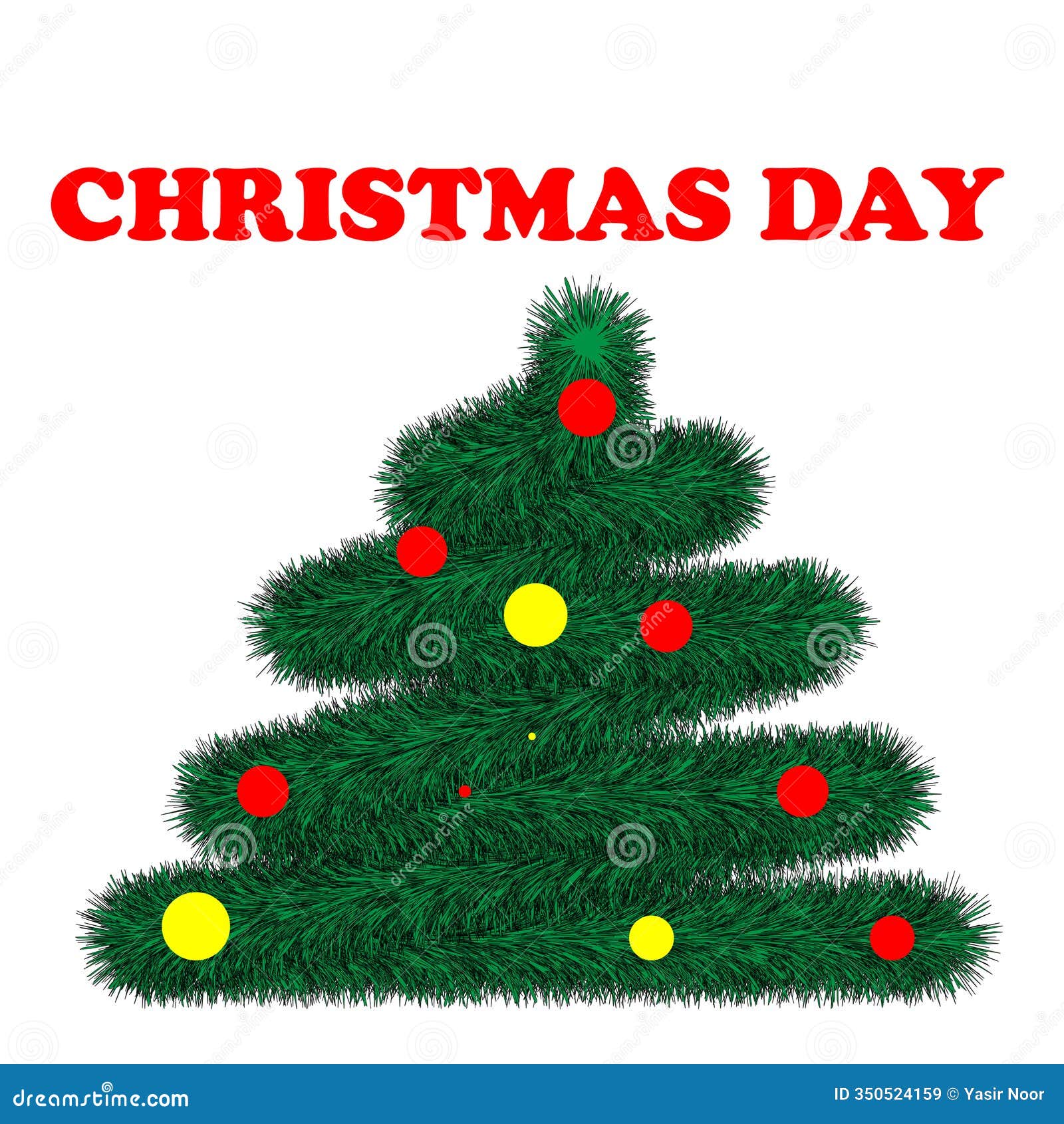 Christmas Day Tree Illustration - CHRISTMAS DAY Post Stock Illustration ...