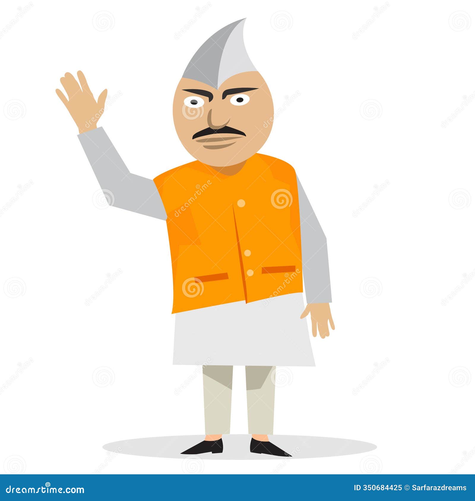 Indian Politician Waving Hand, Vote-election Related Illustration Stock ...