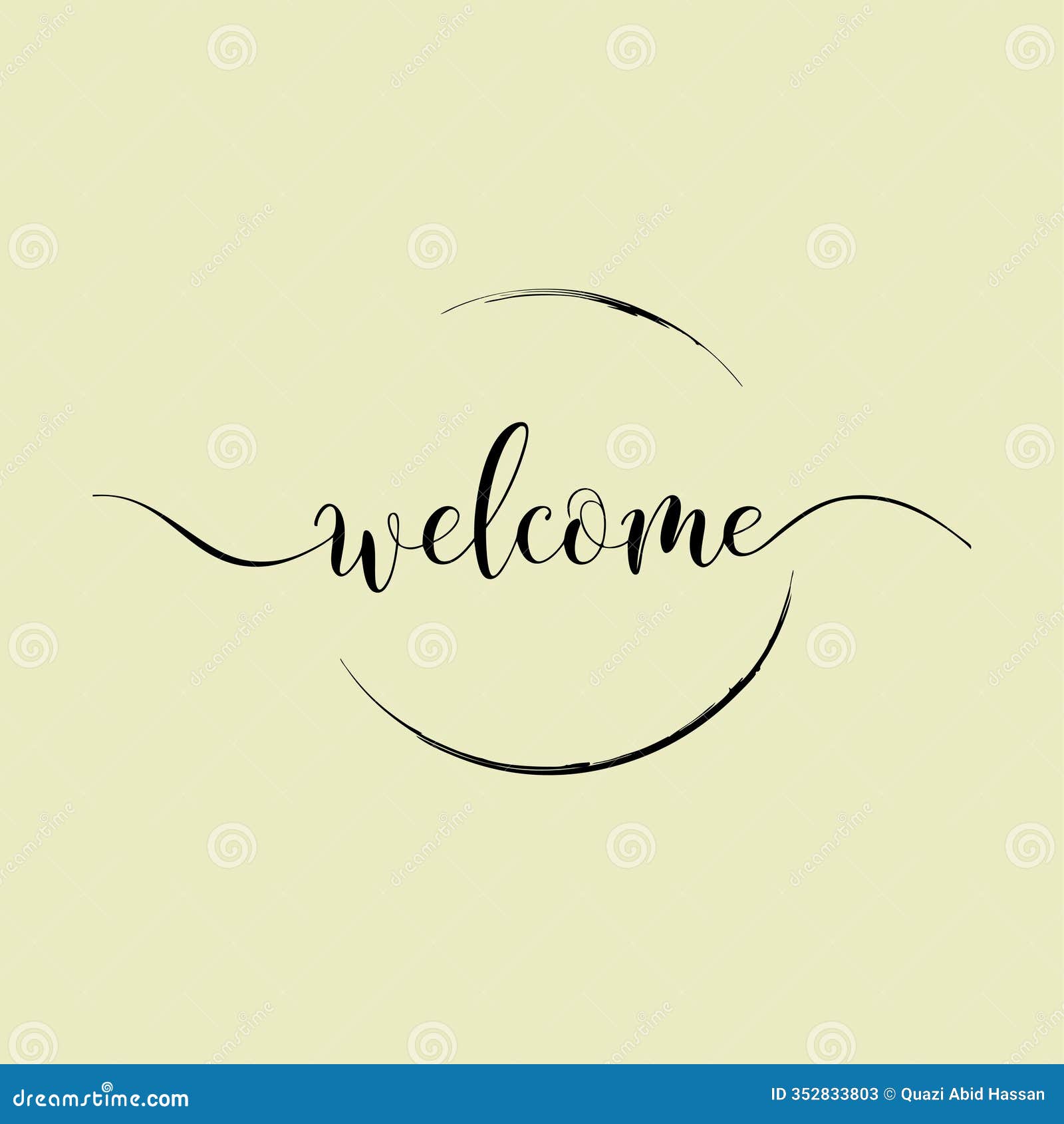 A Minimalist Greeting Card Design Featuring the Word Welcome in a ...