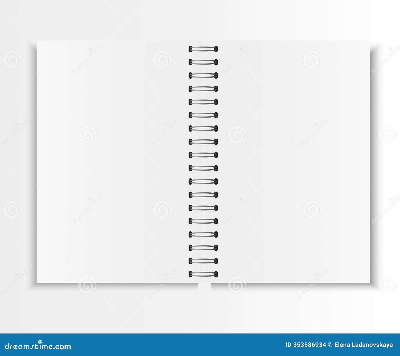Vector Realistic Open Notebook. Stock Illustration - Illustration of ...