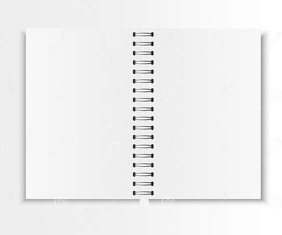 Vector Realistic Open Notebook. Stock Illustration - Illustration of ...