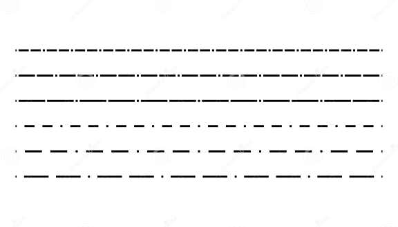 Set of Long Dashed Lines Collection. Different Types of Long Dashed ...