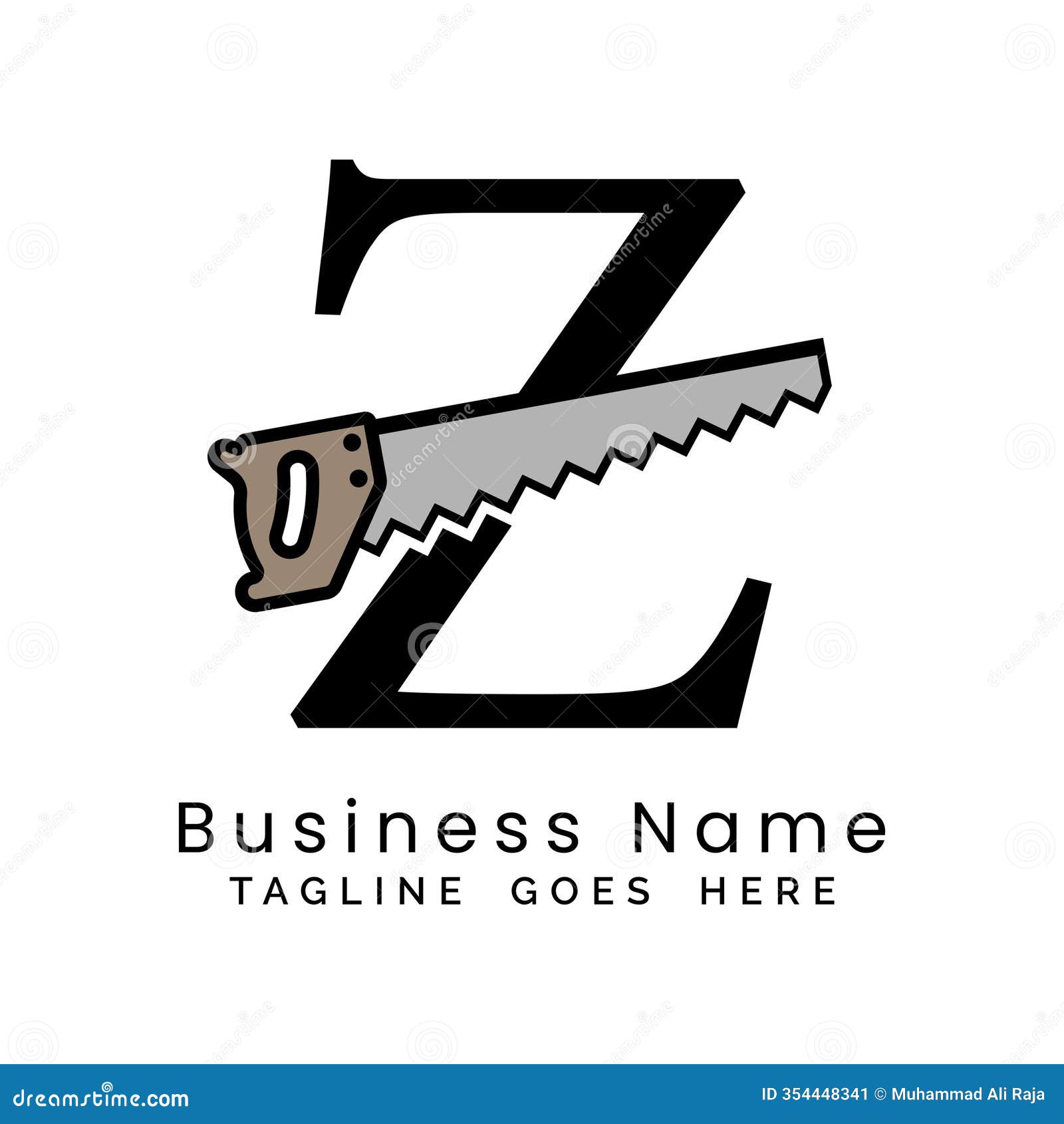 Letter J Handsaw Logo. Alphabet J Woodwork And Carpentry Icon Vector ...