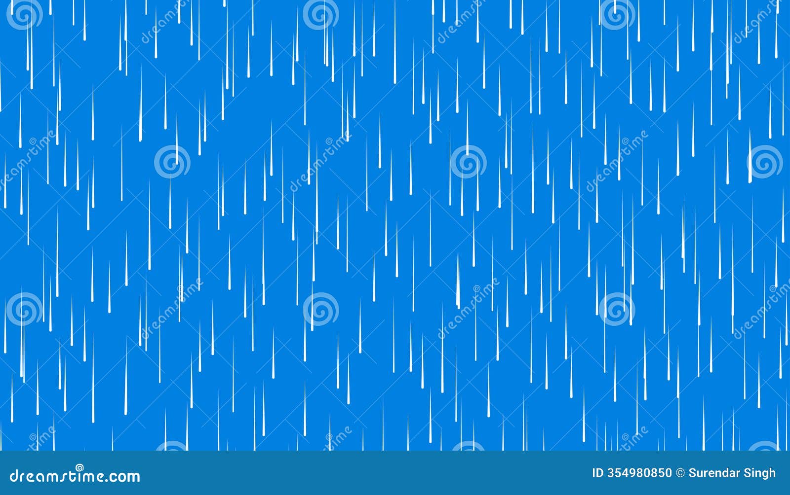 Rain Drops on Sky Vector Illustration. Falling Water Drops. Nature ...