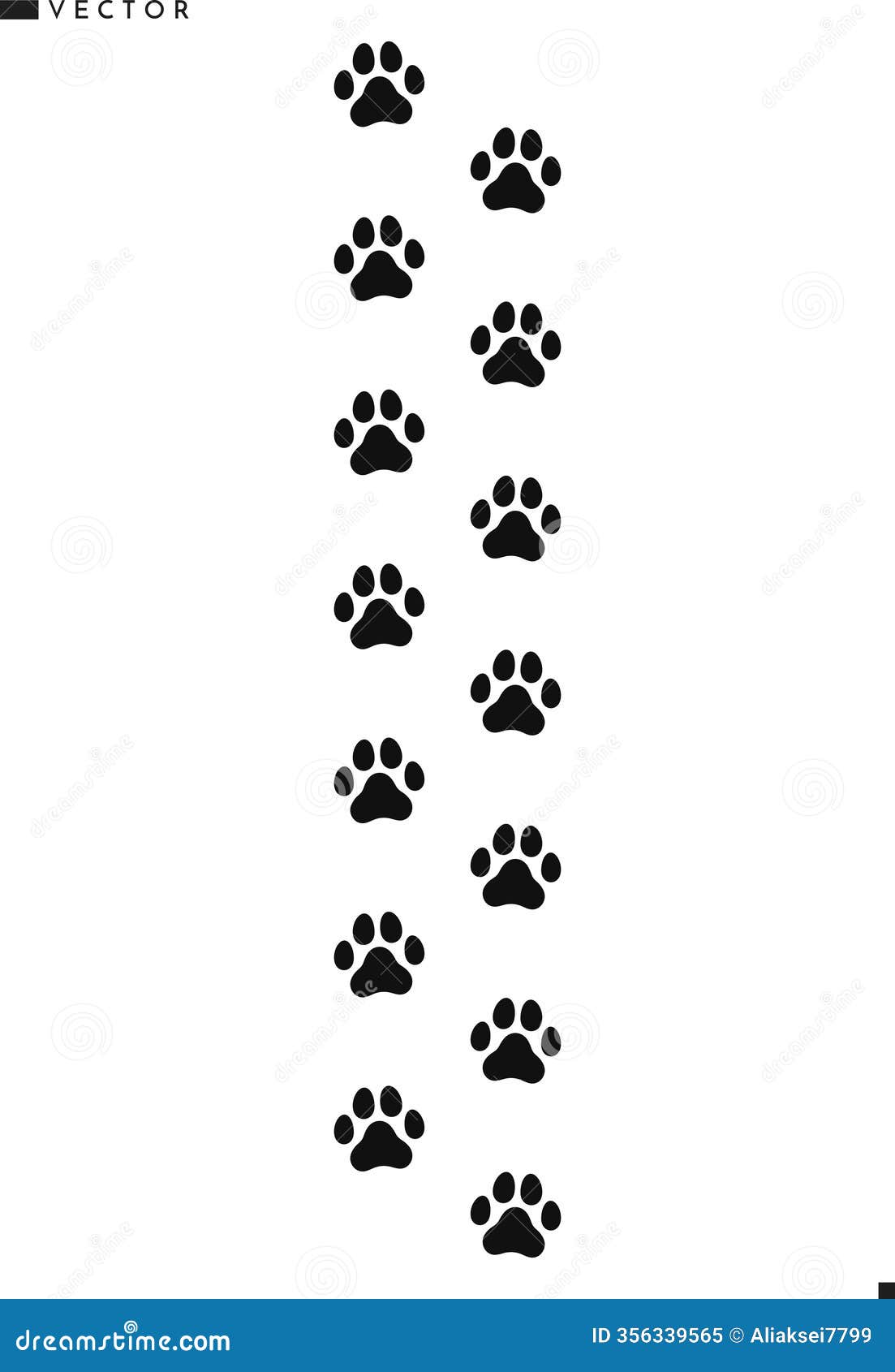 Cat Paw Print Vector. Kitten Paw Print Stock Vector - Illustration of ...