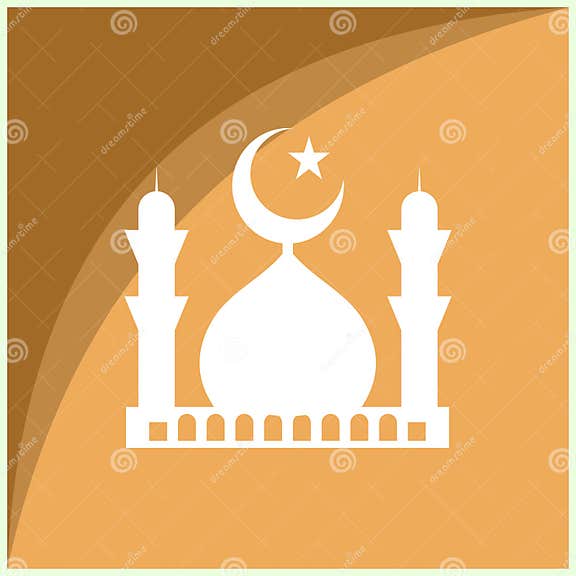 Mosque Icon Design, the Logo or Symbol of the White Mosque Editable ...