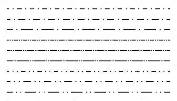 Set of Long Dashed Lines Collection. Different Types of Long Dashed ...