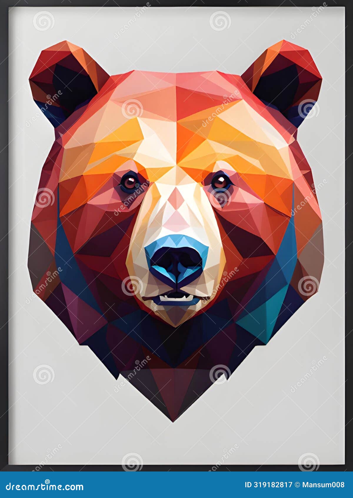 Art Illustration of Bear Polygon Stock Illustration - Illustration of ...