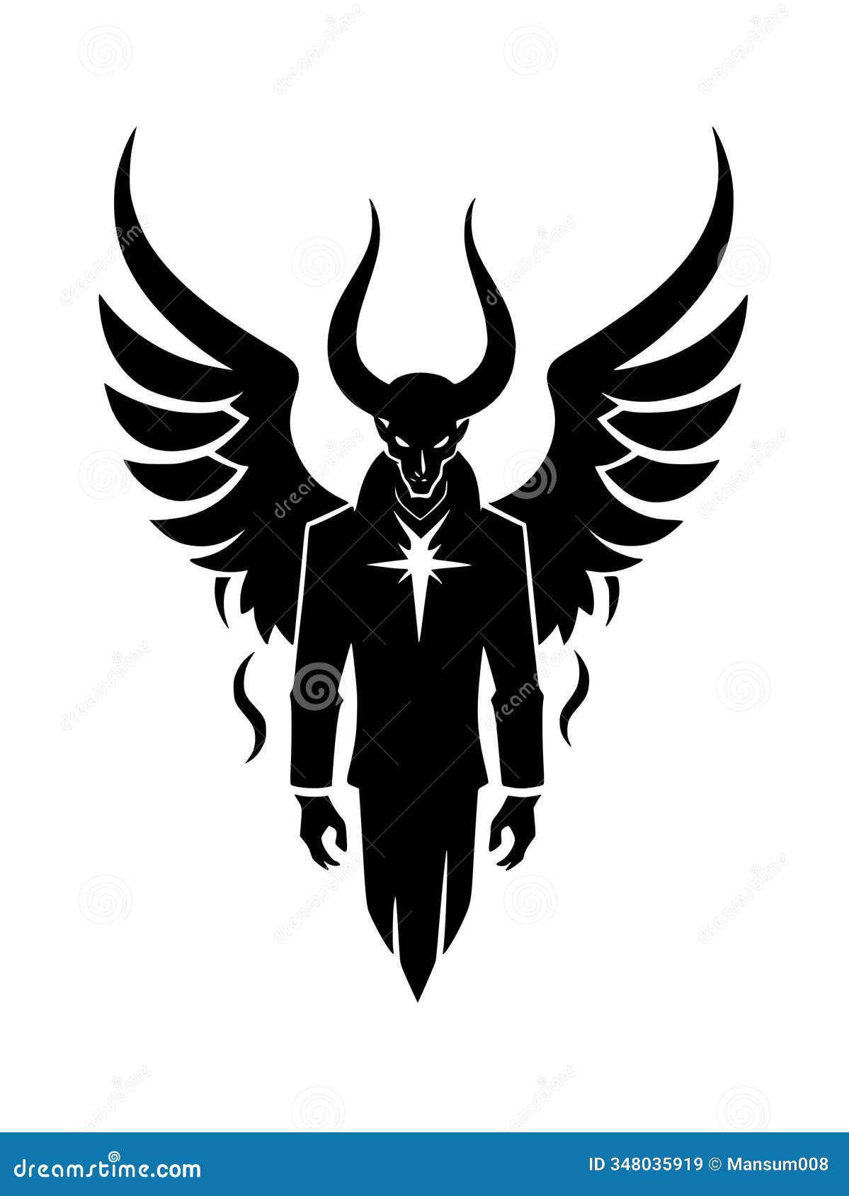 White Devil Skull With Glasses And Green Background Royalty-Free Stock ...