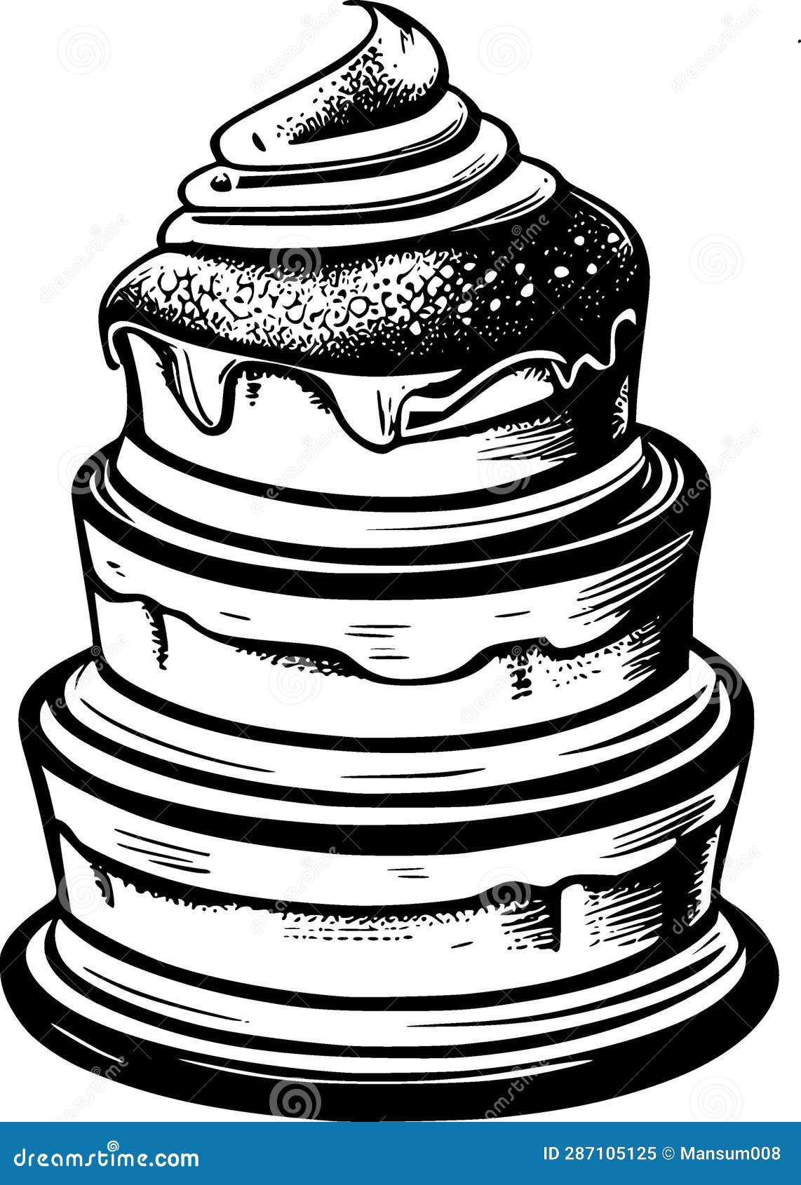 Illustration of Cake on the White Background Stock Illustration ...