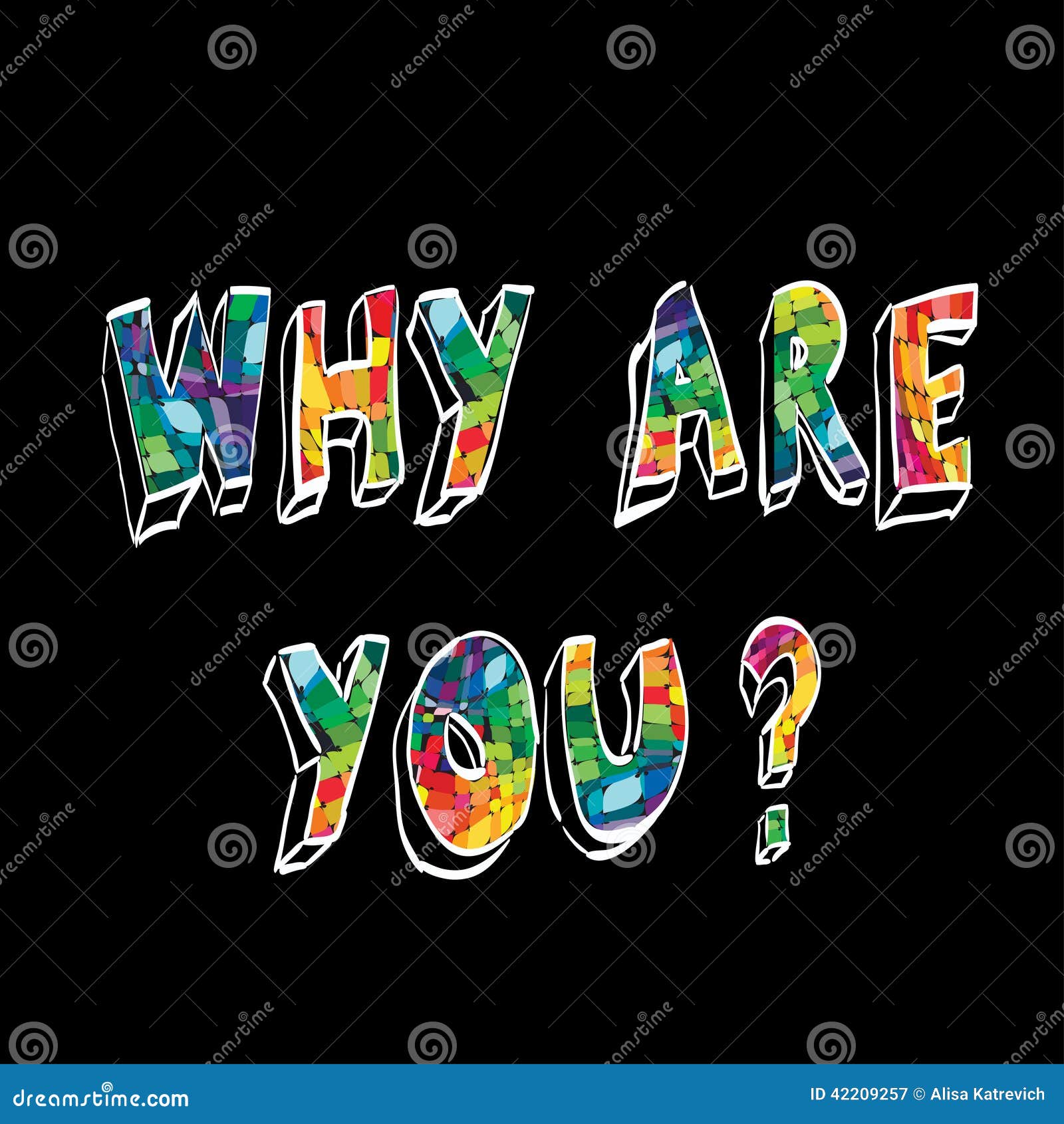 Art Illustration, Colourful Inscription. EPS Stock Vector ...