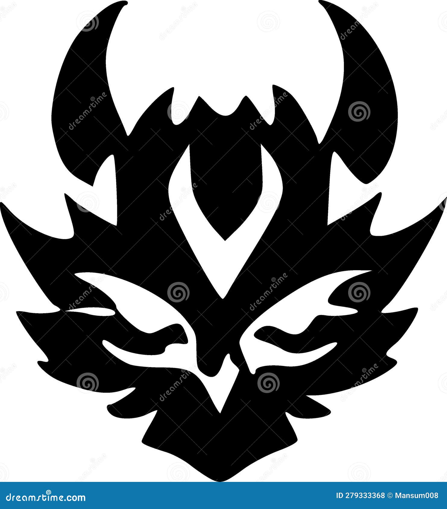 Illustration of evil face stock illustration. Illustration of white ...