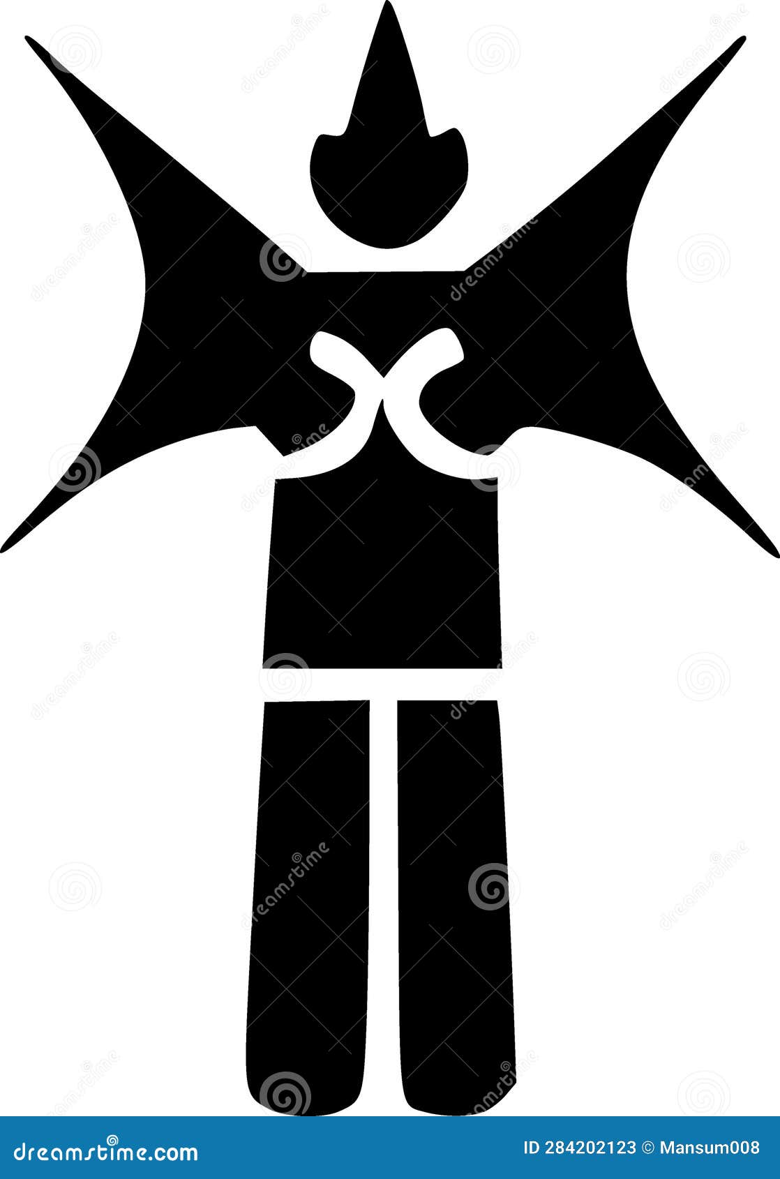 Illustration of a Evil Man Monster Icon Stock Illustration ...