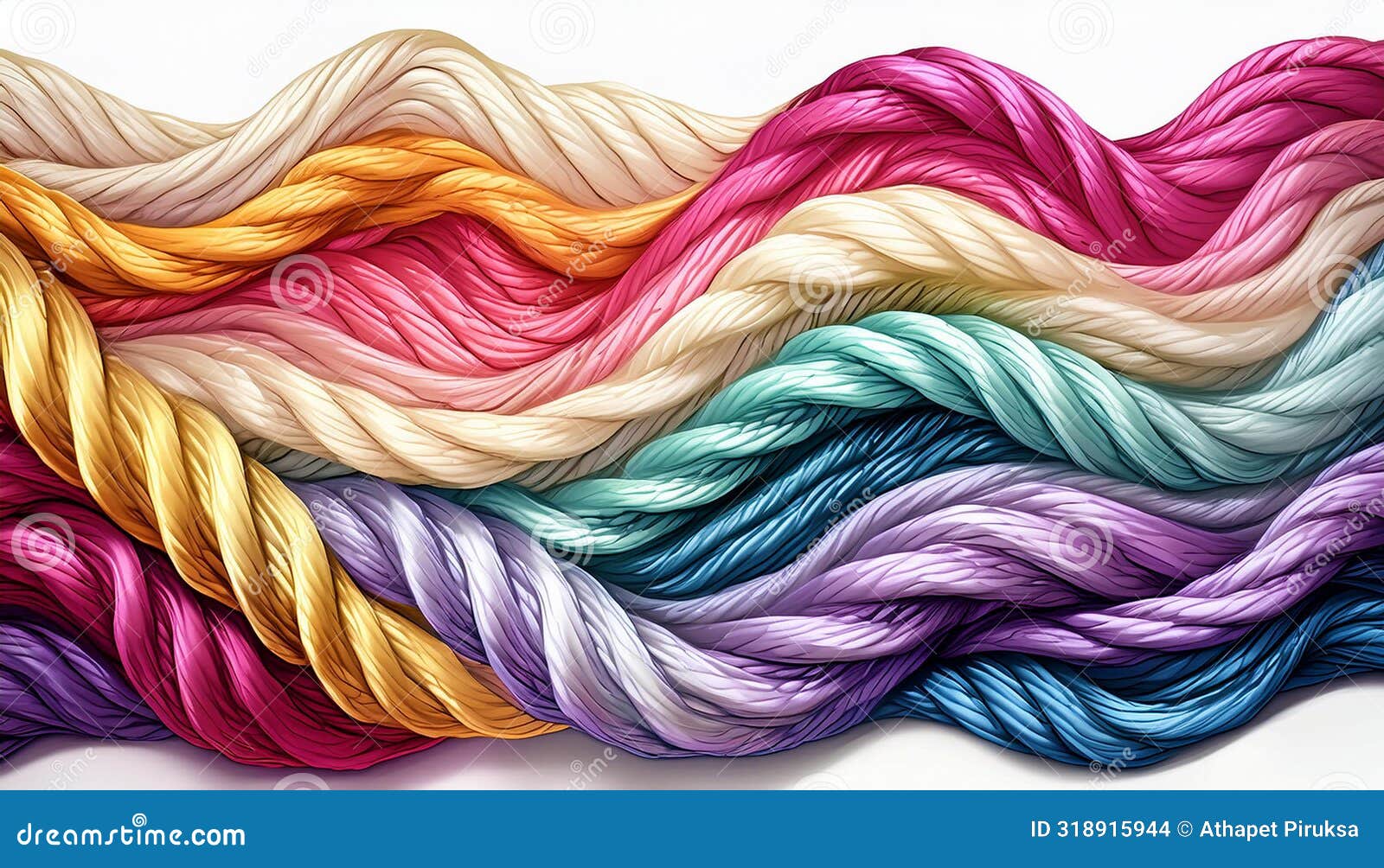 Art Illustration Image of Beautiful Pattern of Colored Ropes Texture ...