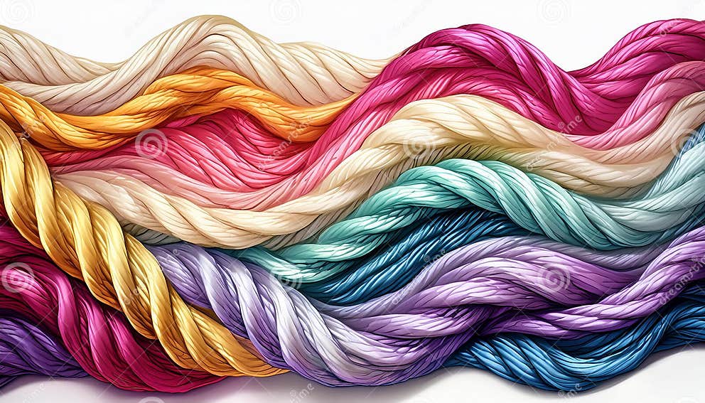Art Illustration Image of Beautiful Pattern of Colored Ropes Texture ...